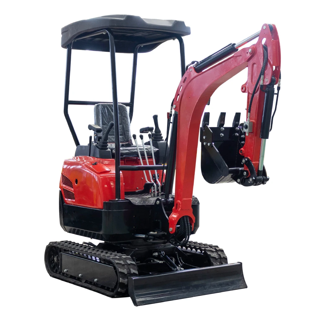Hydraulic-Crawler-Excavator-HT18-Swing-Boom-Digger-Mini-Pelle-With ...