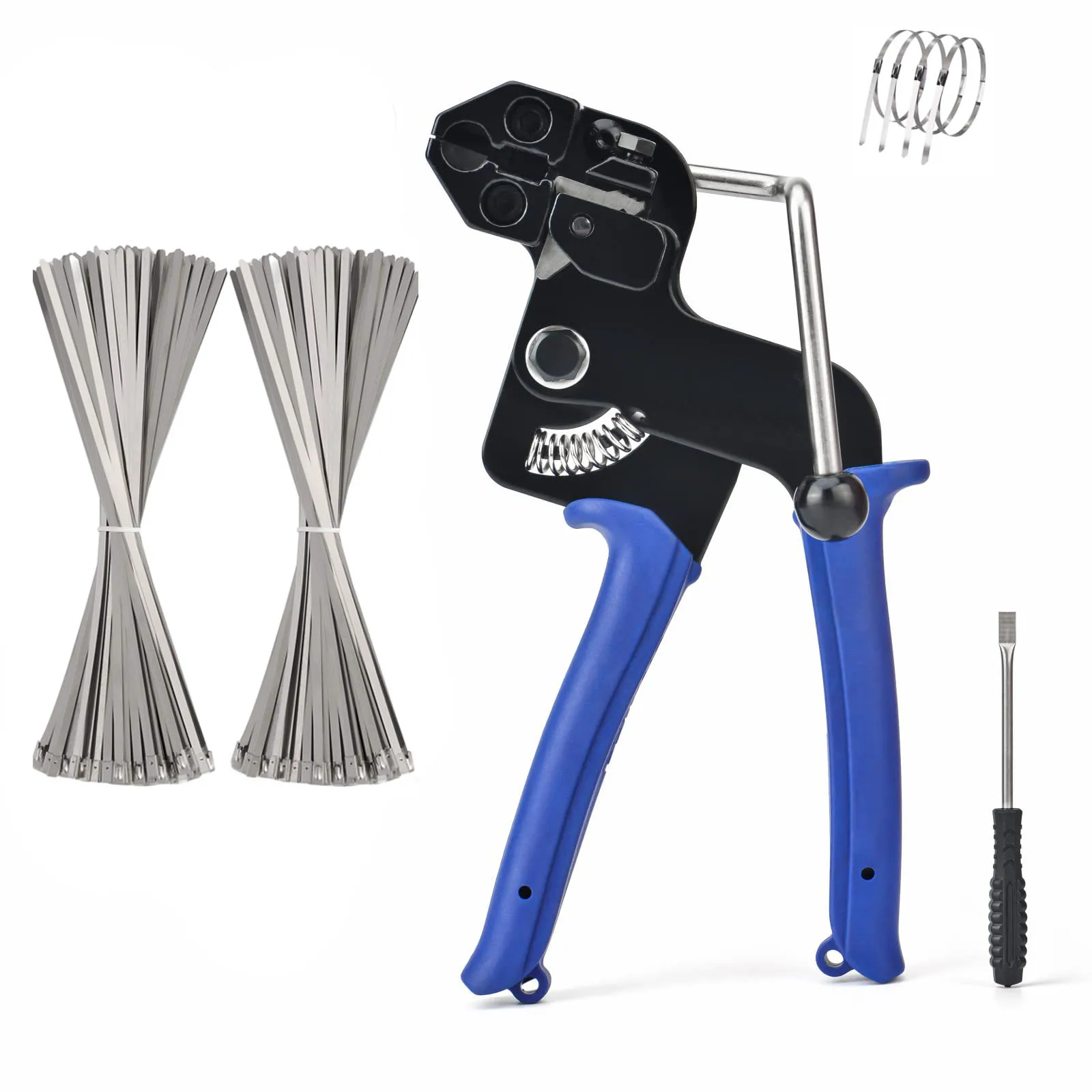 Stainless Steel Cable Tie Gun Wrap Tool Metal Zip Tie Tightener ...
