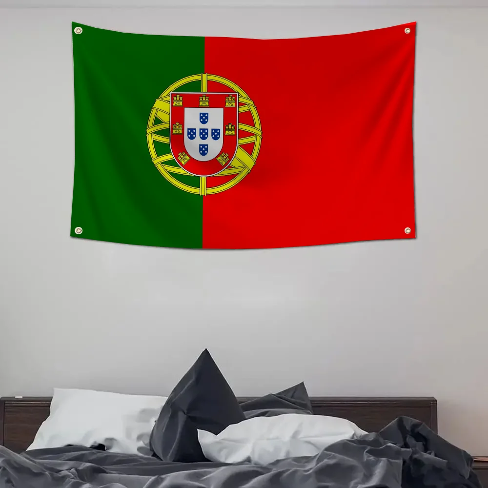 1pc Portuguese Republic Flag Banners Four Hole Flag Polyester Outdoor ...