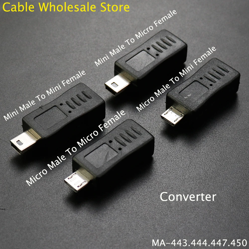 Cable-Wholesale-Store-1Pcs-Micro-USB-Plug-To-Mini-USB-Socket-Adapter ...