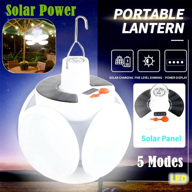 Solar Football Lamps Bulb Rechargeable LED Emergency Light Portable ...