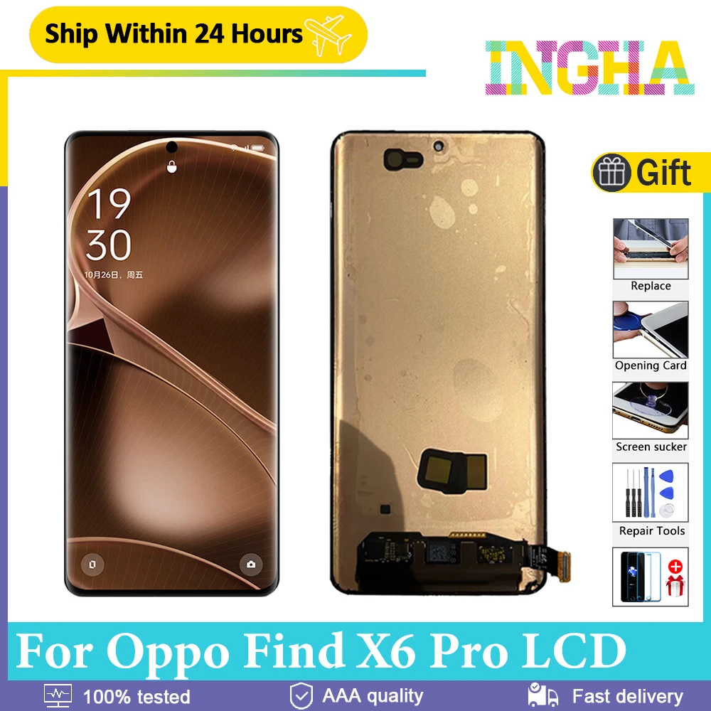 Original AMOLED 6.82 "Para Oppo Find X6 Pro Display LCD PGEM110 PGEM10 ...