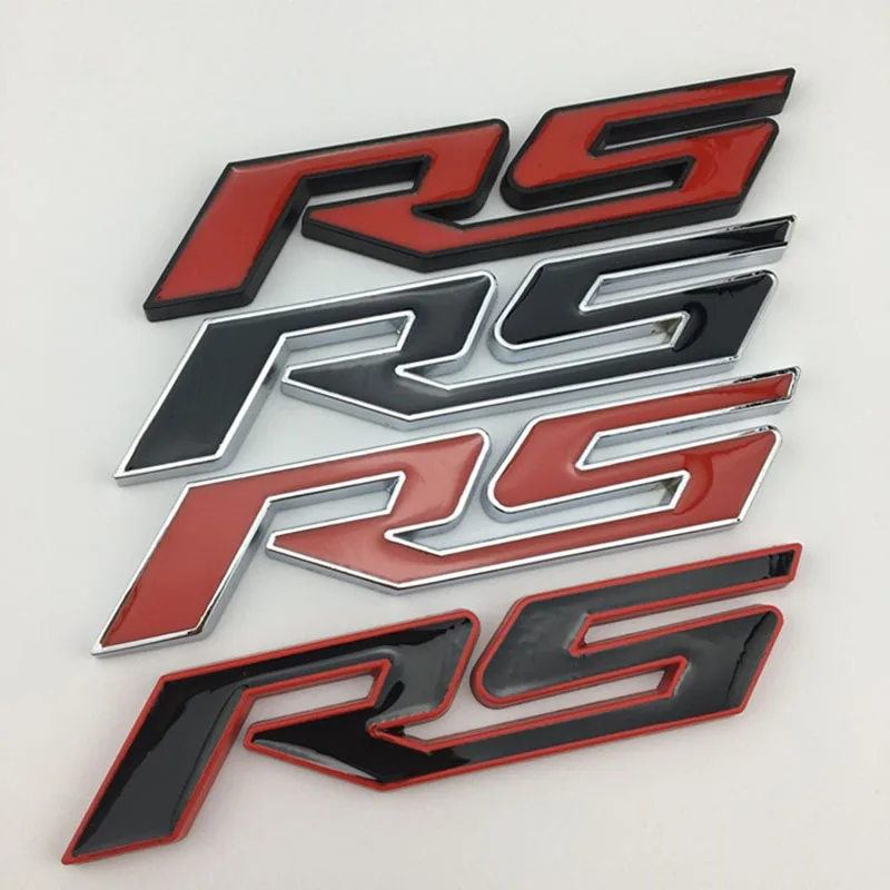 3D-Metal-Red-Black-Logo-RS-Emblem-Letters-Car-Badge-Trunk-Decal-For ...
