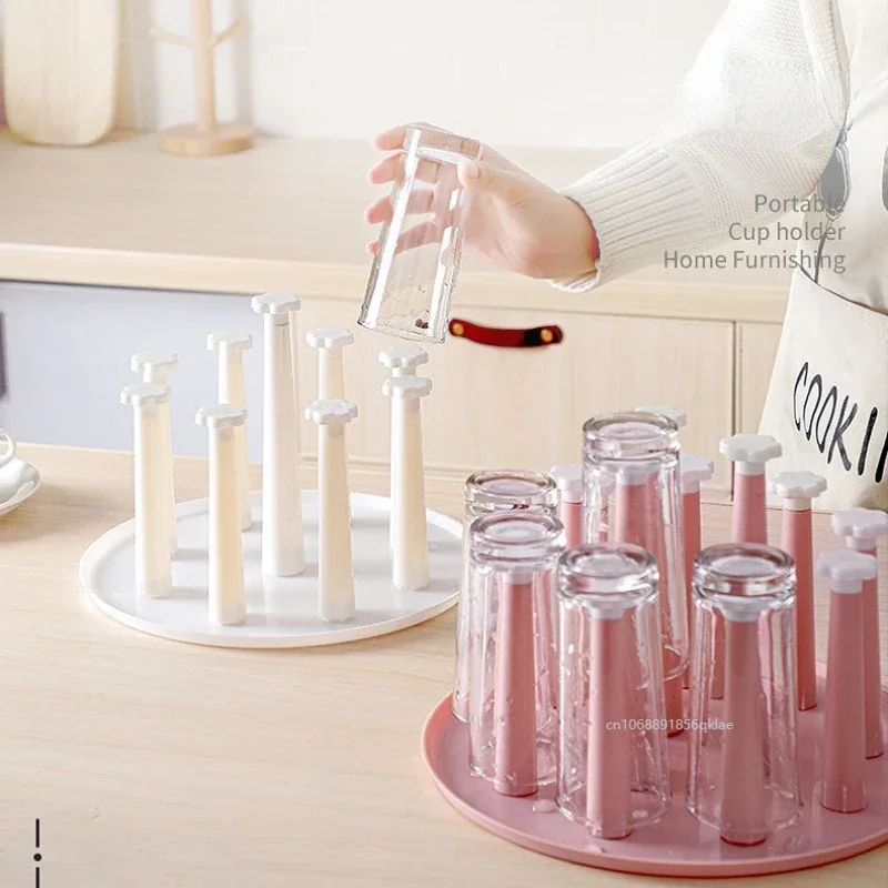 Kitchen-Storage-Rack-Mug-Coffee-Cups-Drying-Rack-Desktop-Glass-Drain ...