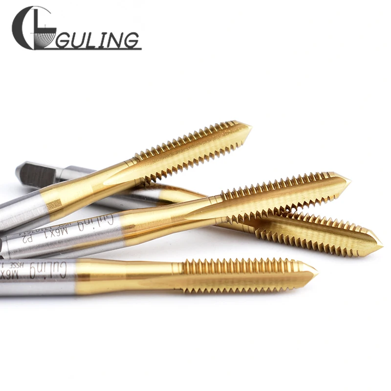 GULING HSSE-M35 JIS Standard Tin Coating Straight Fluted Hand Tap UNC 4 ...