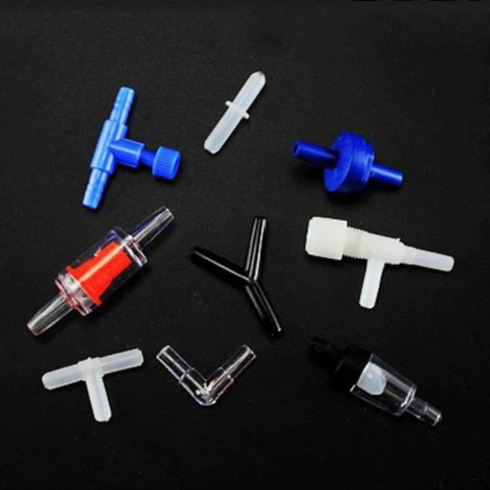 5pcs/lot Aquarium Accessories Fish Tank Air Pipe Tube Tee Air Valves ...