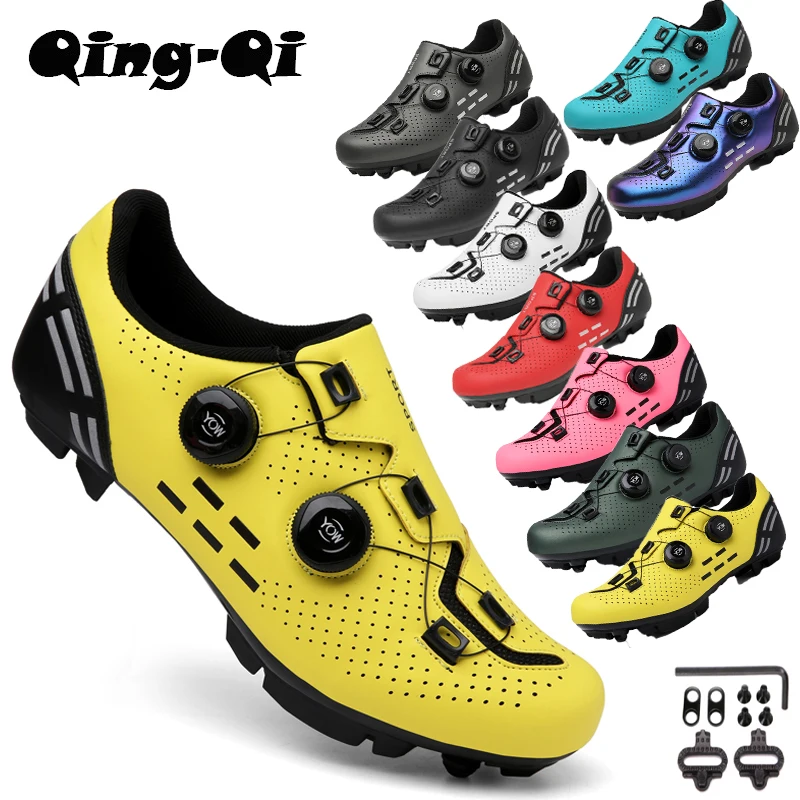 QQ-T2021-MTB-Shoes-Mutiple-Colors-Cycling-Shoes-SPD-Self-locking-Racing ...
