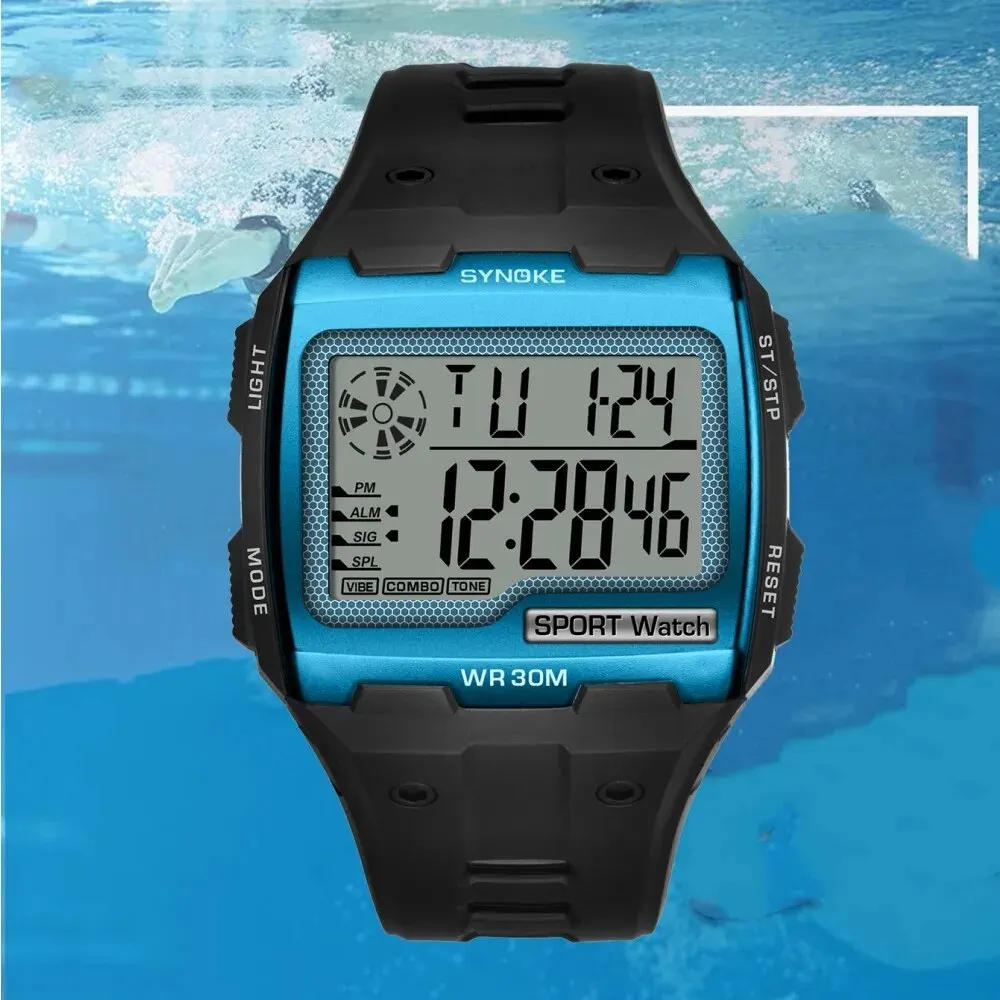 SYNOKE-Digital-Watch-For-Men-Big-Numbers-Easy-to-Read-3ATM-Water ...