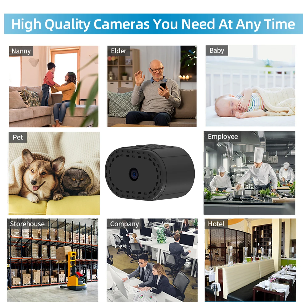 Caméra miniature,Mini caméra de Surveillance espion WIFI, Charge USB ...