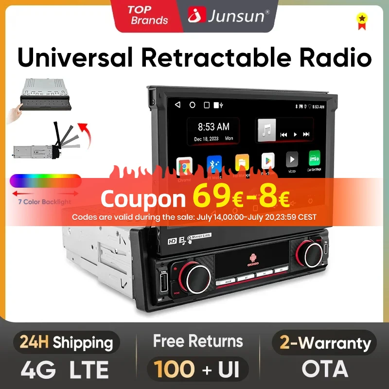 Junsun-reproductor-Multimedia-con-GPS-para-coche-autorradio-Universal ...
