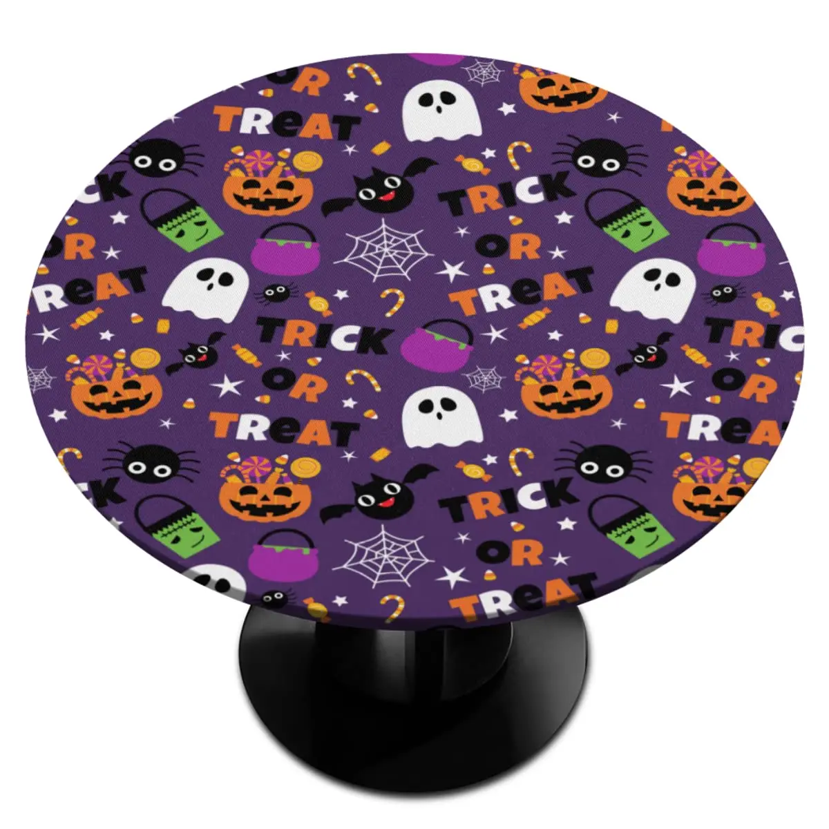 Ghost-Round-Fitted-Tablecloth-Halloween-Round-Tablecloth-with-Elastic ...