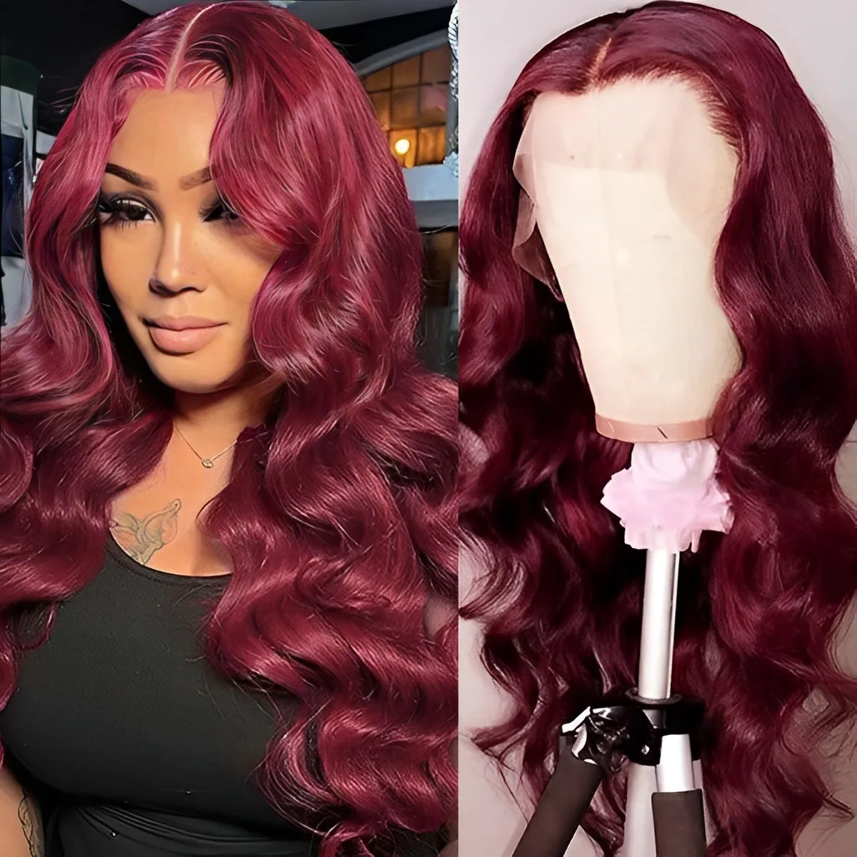 Peluca-de-cabello-humano-liso-para-mujer-postizo-de-encaje-frontal ...
