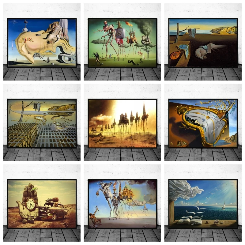 Famous-Surrealism-By-Salvador-Dali-Numbers-Paint-On-Canvas-Decorative ...