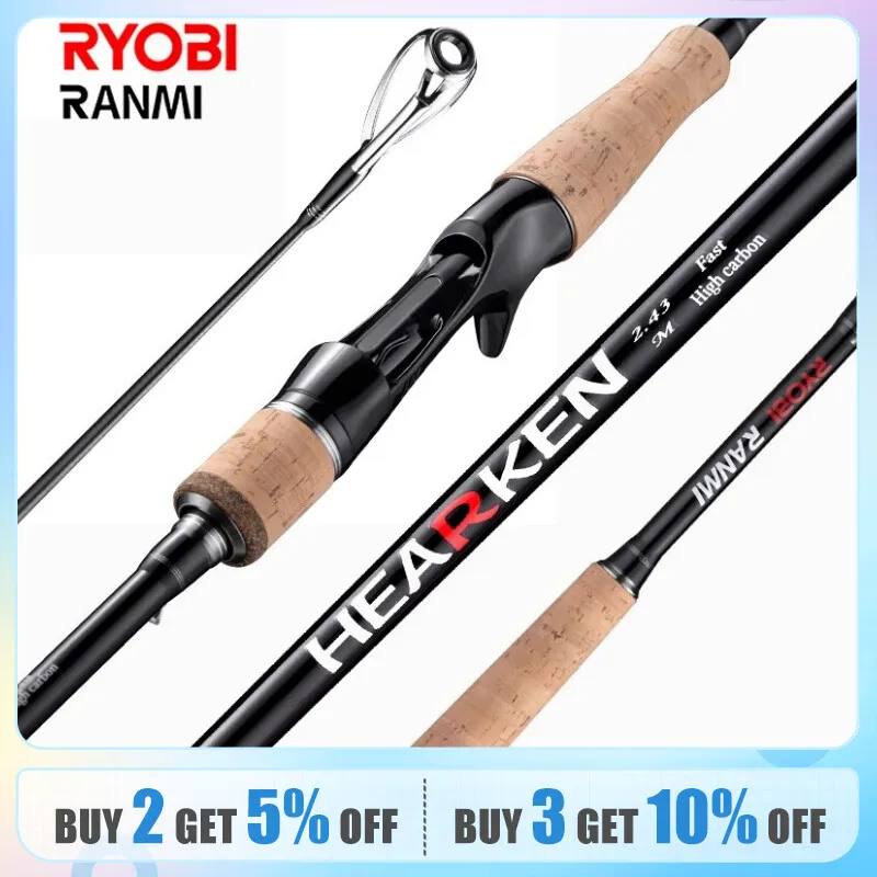 RYOBI-RANMI-HEARKEN-Fishing-Rod-Carbon-Fiber-1-98m-2-13m-2-43m-3-0m ...