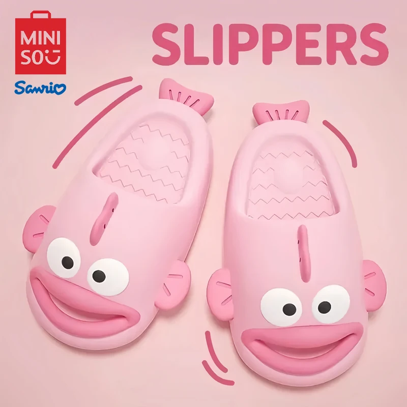 MINISO-Sanrio-Slippers-Children-Rubber-Home-Sandals-Men-Women-Cartoon ...