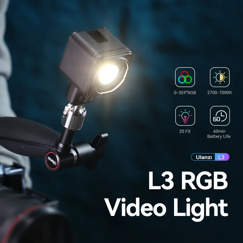 Ulanzi-L3-RGB-Video-Light-2700-7000K-CCT-Bi-Color-COB-Video-Lamp-with ...