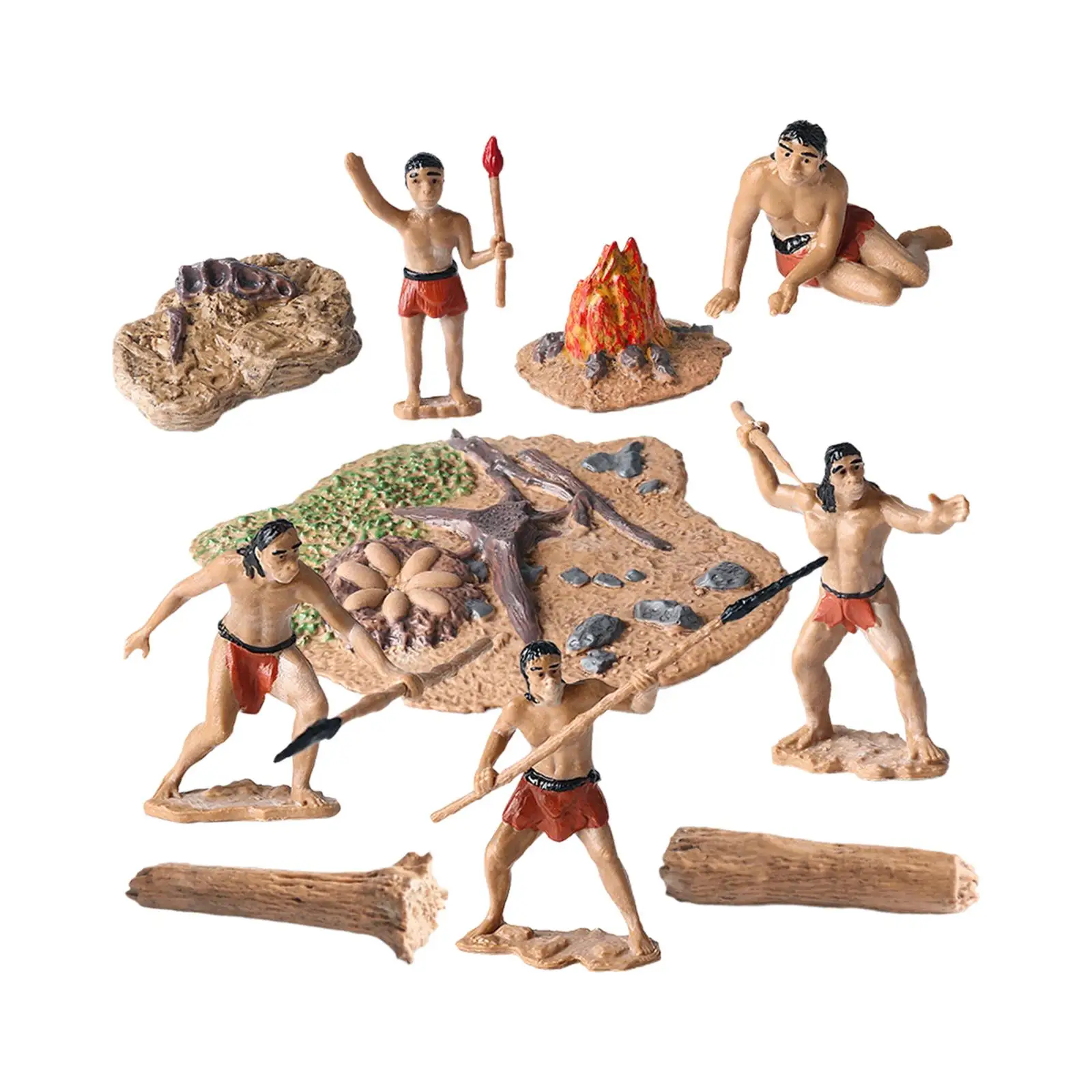 10Pcs-Primitive-People-Decor-Primitive-People-Statue-Caveman-Scenery ...