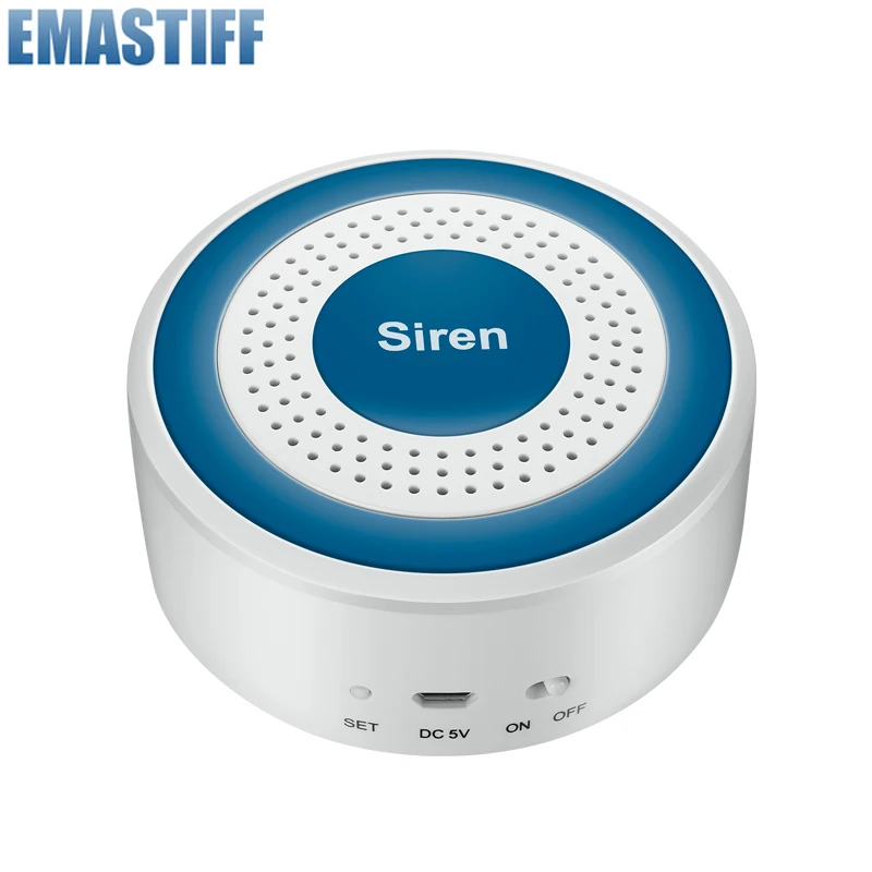 Mini-Wireless-RF-433MHz-Alarm-Siren-Sound-Light-Indoor-strobe-siren ...