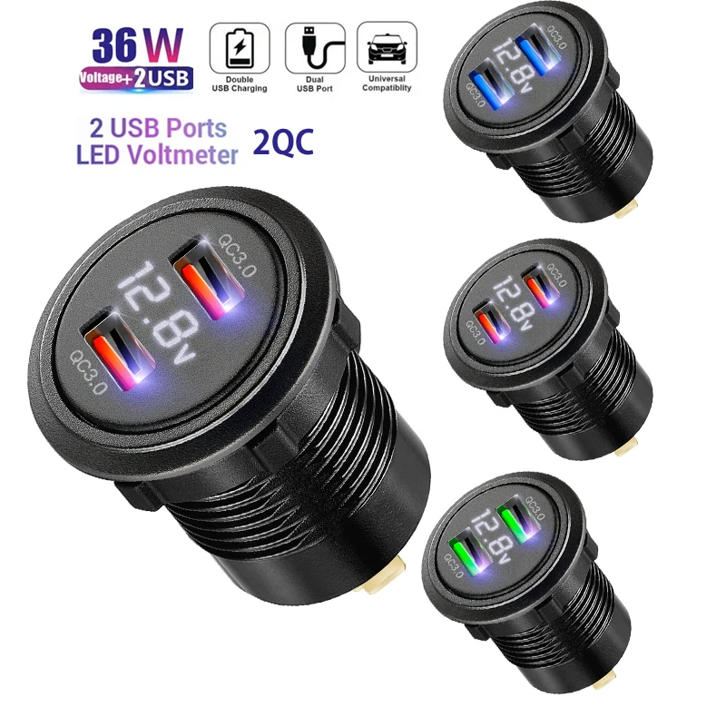 Built-in-usb-car-outlet-3-0-socket-fast-charging-36W-QC3-0-PC ...