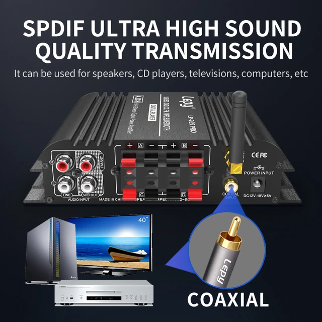 Amplificador BLUETOOTH LEPY LP-168 Plus COMPLETO DE POTENTE, 50% OFF