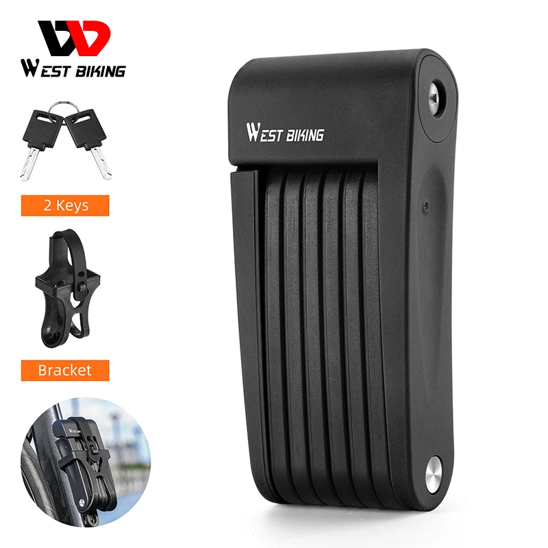 WEST-BIKING-Folding-Lock-Compact-Steel-Anti-Theft-Bicycle-Lock-for-E ...