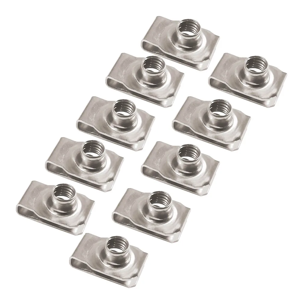 10pcs 304 Stainless Steel U Type Clips With Thread M8 M6 8mm 6mm Reed ...