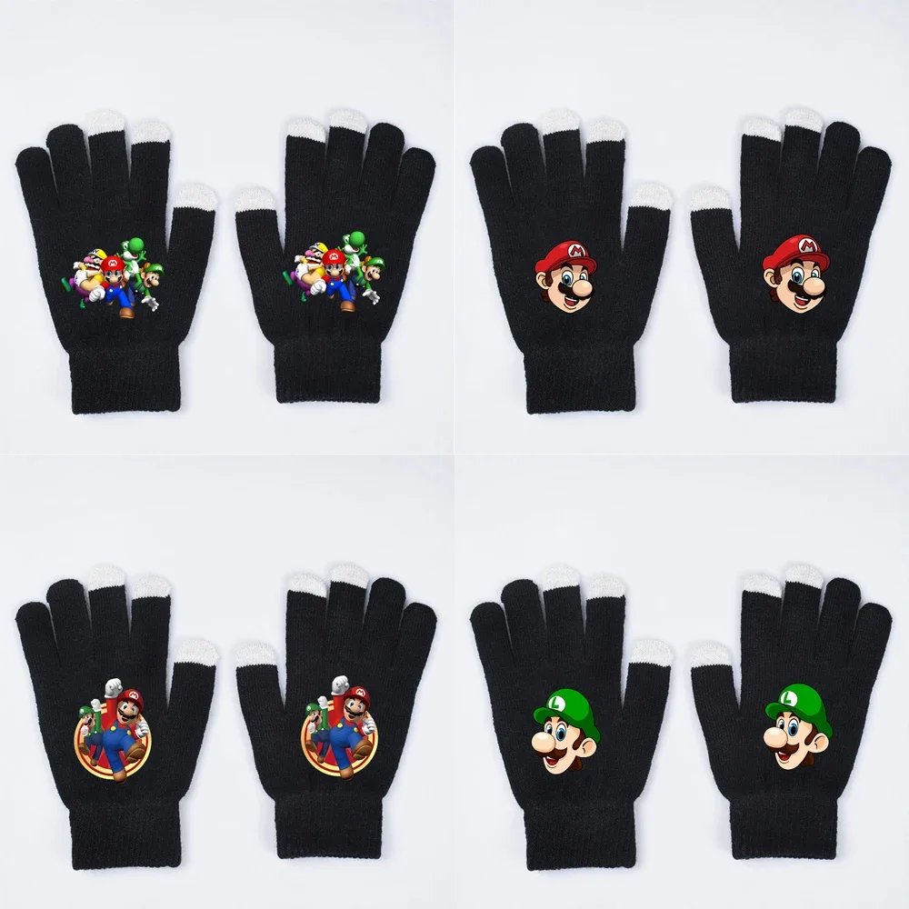 Anime-Super-Mario-Knitted-Gloves-Finger-Yoshi-Cartoon-Winter-Warm ...