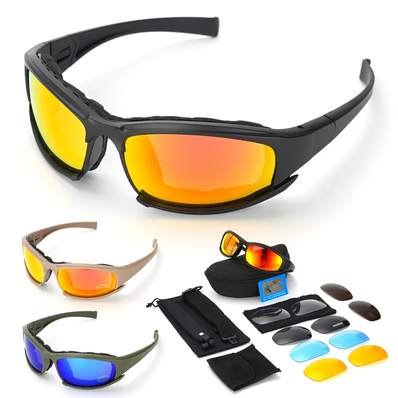Tactical-Polarized-Glasses-Outdoor-Sport-Goggles-Sunglasses-with-6-Lens ...