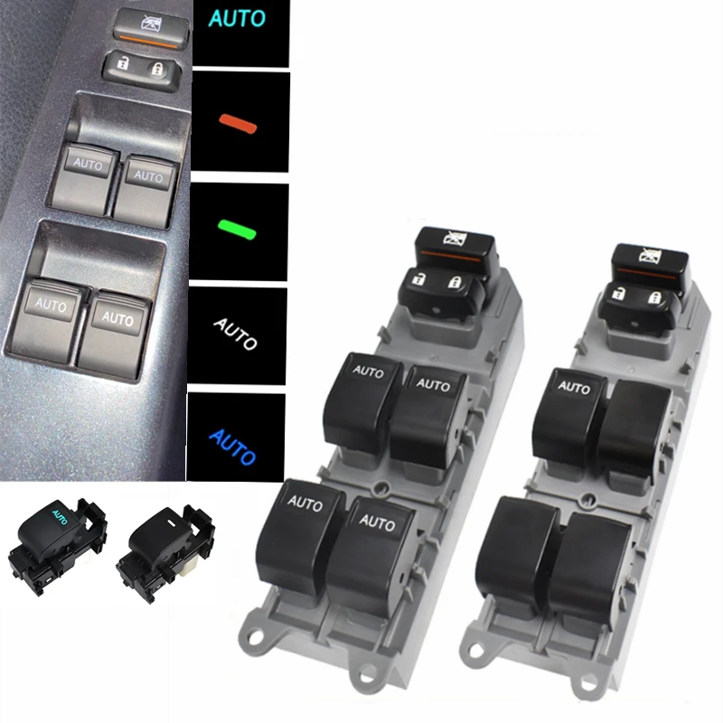 Automatic Lighted LED Power Window Lift Switch Backlight Button For ...