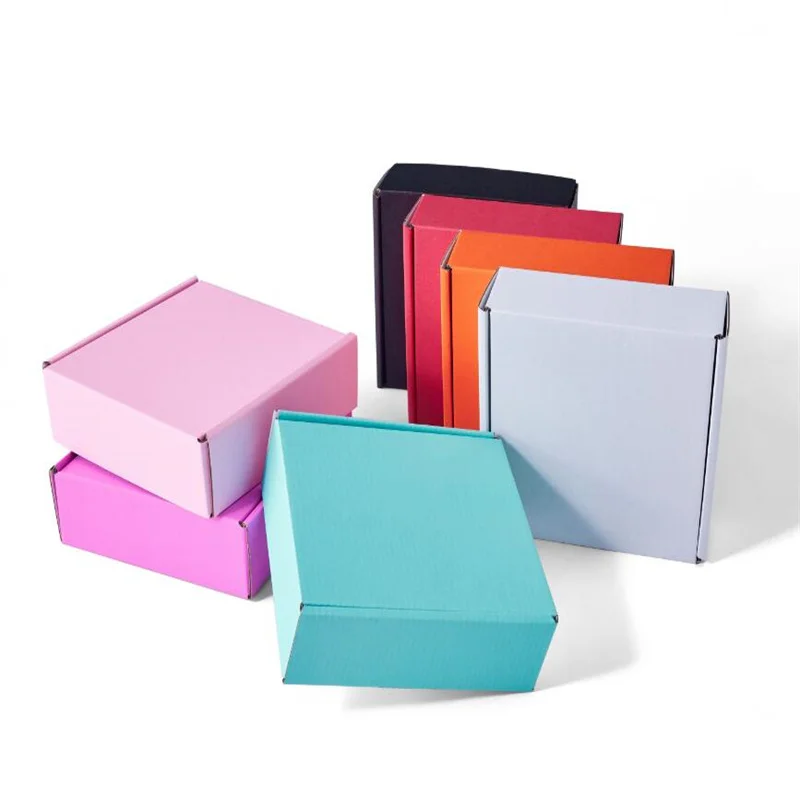 10Pack-Kraft-Carton-Color-Packing-Carton-Gift-Mailing-Box-Shipping ...