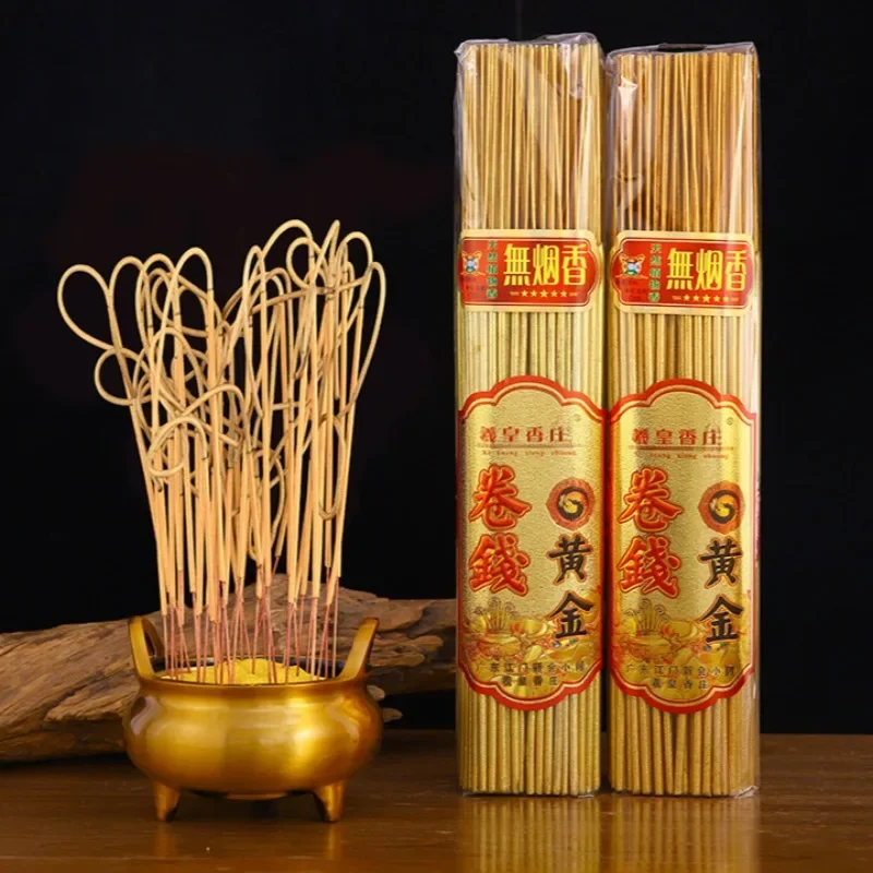 500g Smokeless Incense Stick Gold Roll Money Incense Home Indoor/Temple ...