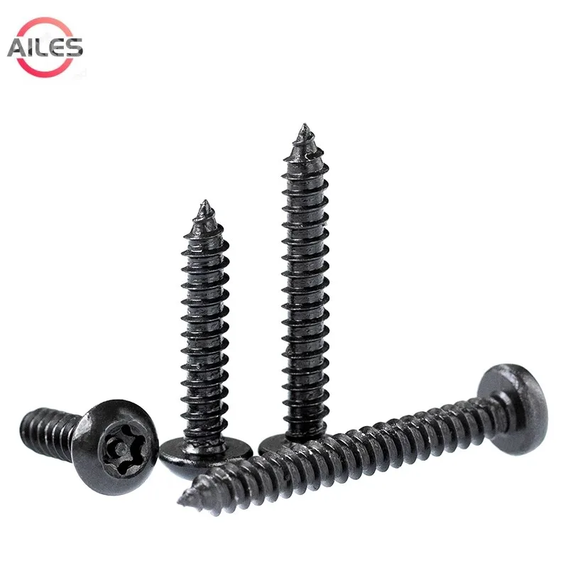 Black 304 Stainless Steel Six Lobe Torx Round Head with Pin Bolts Anti ...
