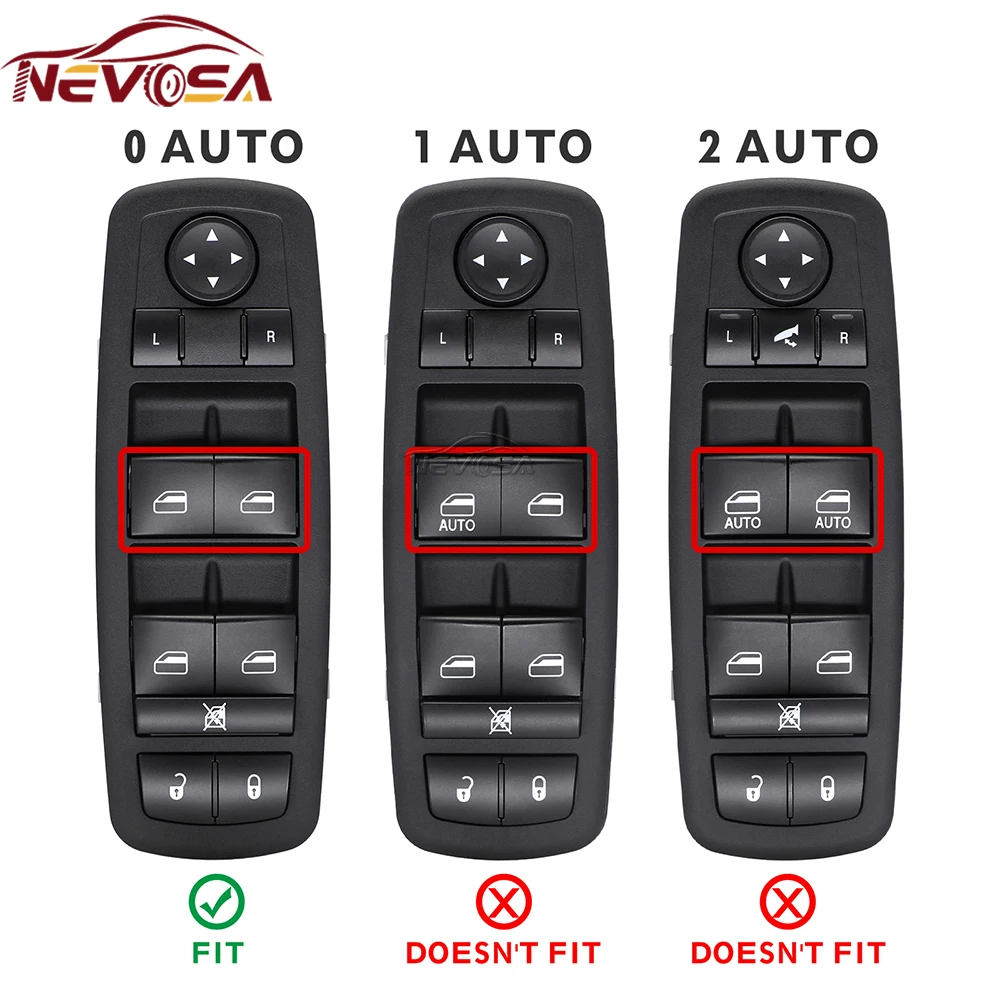NEVOSA Power Window Switch For Jeep Cherokee Dodge Dart 2013 2014 2015 ...