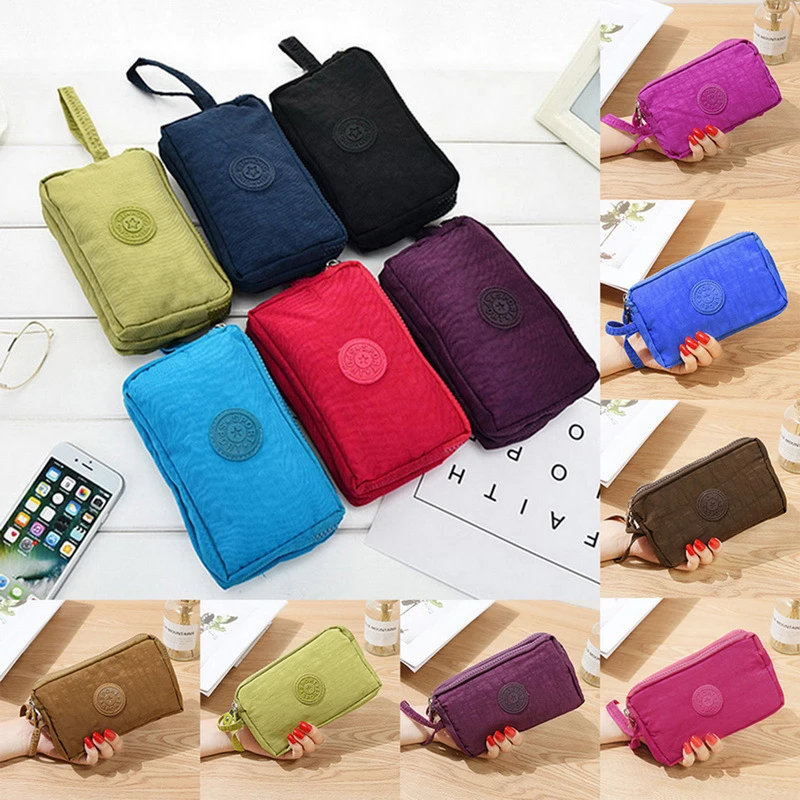 Large-capacity Three Zipper Wallet Retro Handbag Mobile Phone Bag ...