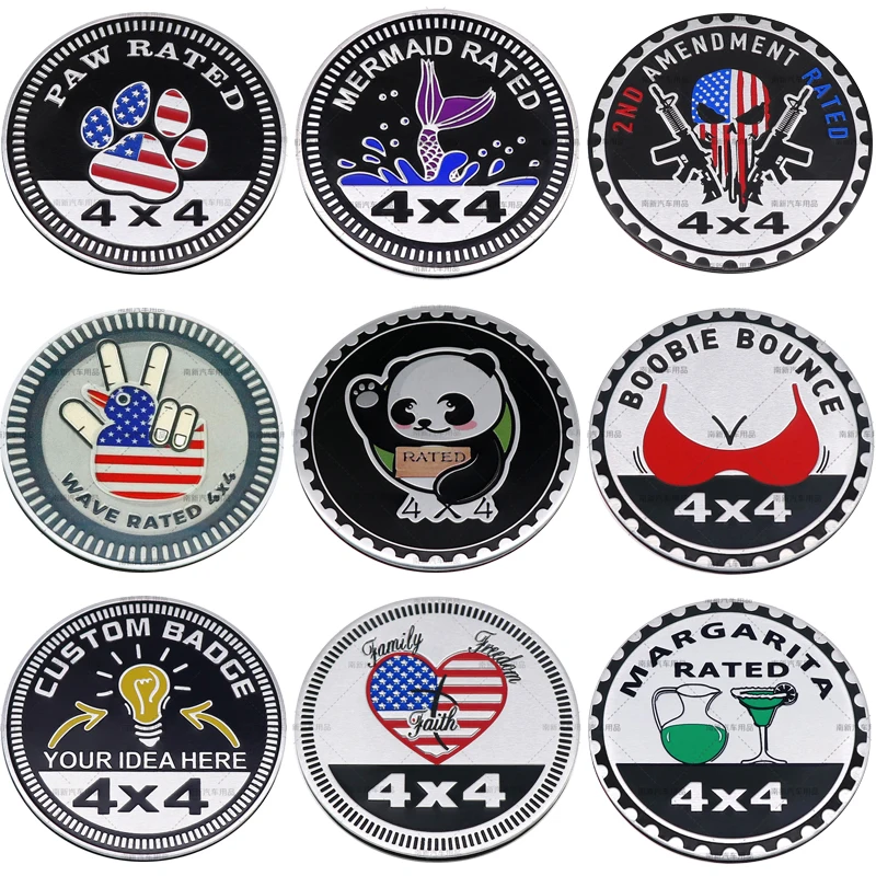 Etiqueta-engomada-del-emblema-del-coche-del-logotipo-tasado-4x4-del ...