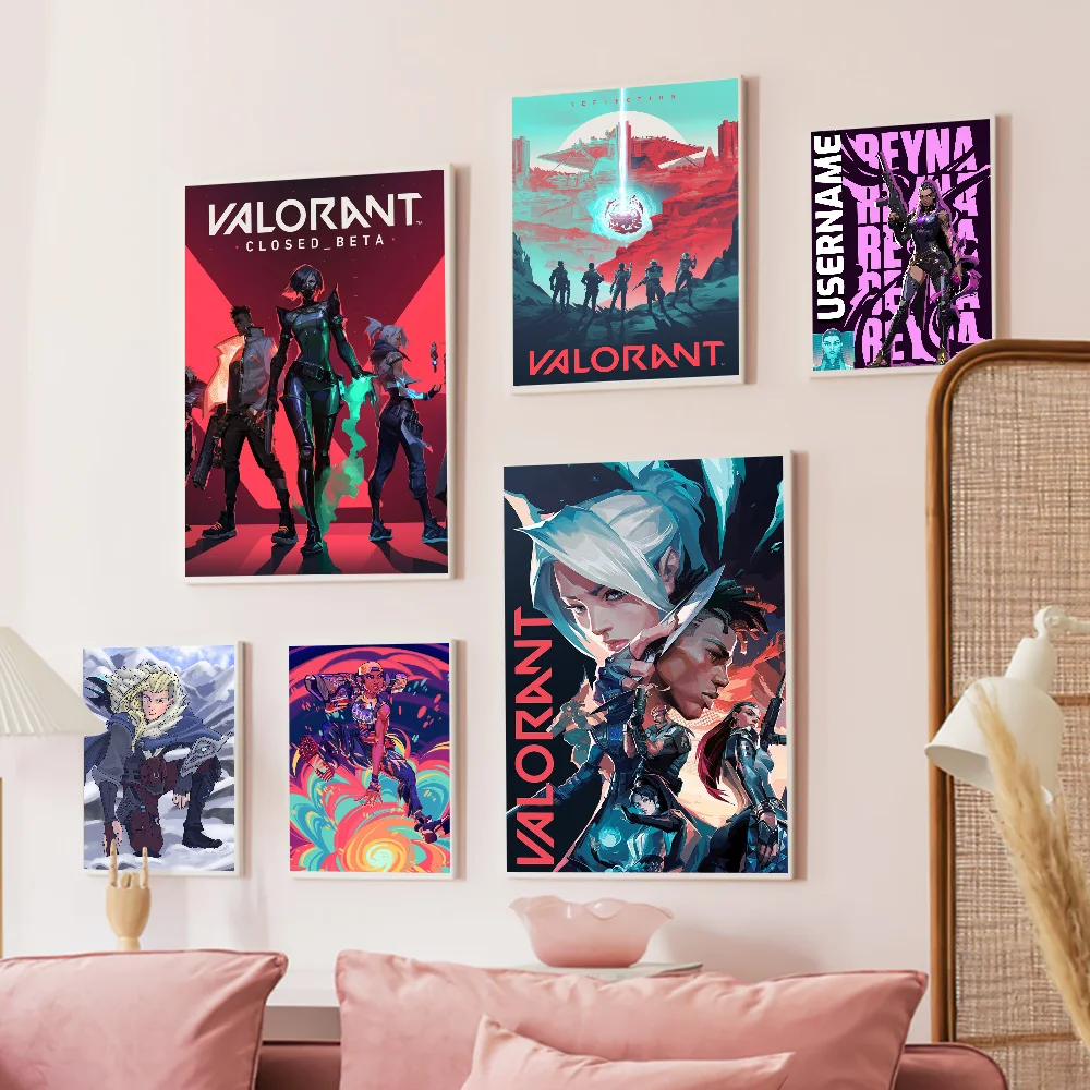 Valorant-Game-Character-Self-adhesive-Art-Poster-Fancy-Wall-Sticker-For ...