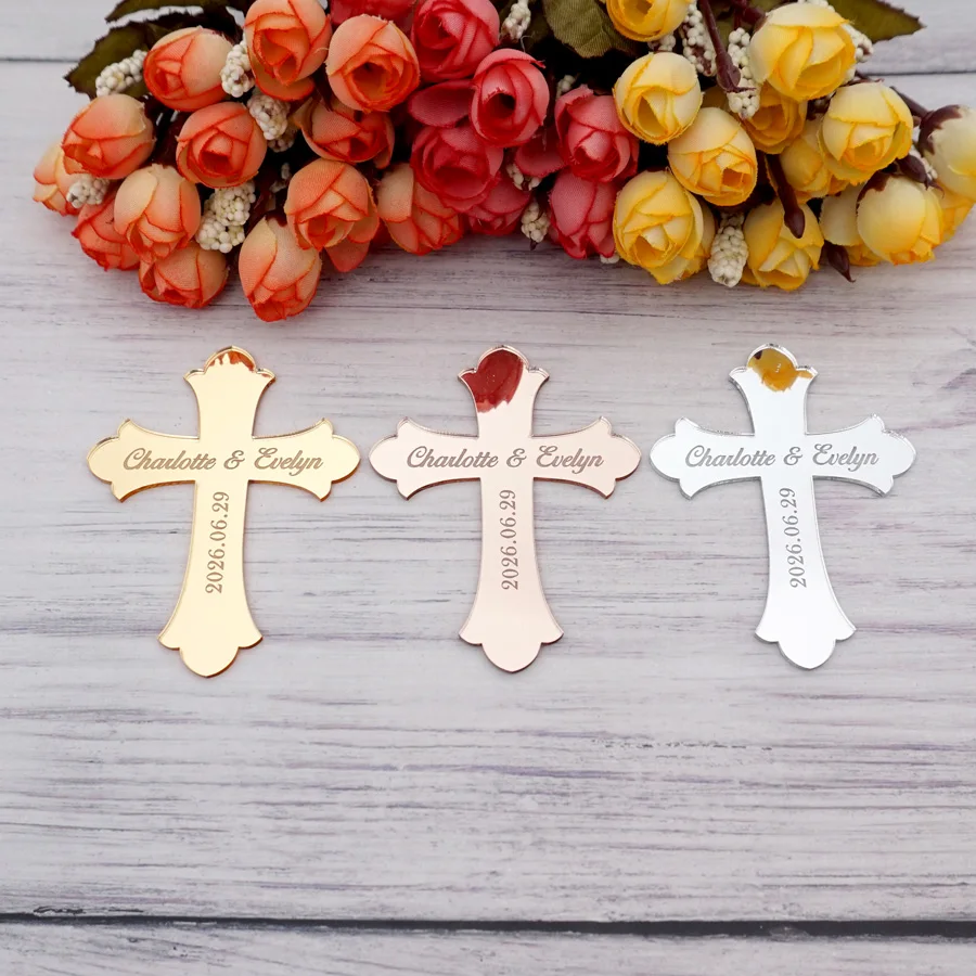 Personalized-30pcs-Lot-8cm-Height-Cutting-Mirrored-Cross-Shape-Acrylic ...
