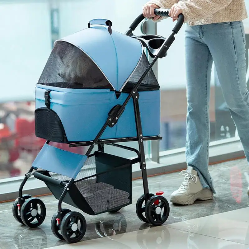 Folding-Shopping-Cart-Portable-Folding-Trolly-360-Degree-Rolling-Swivel ...