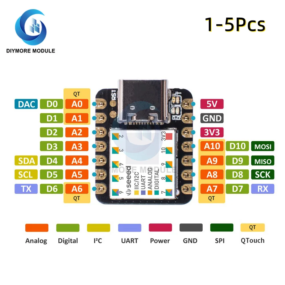 Type-C-Seeeduino-XIAO-Microcontroller-SAMD21-Cortex-M0-Nano-48MHZ-SPI ...