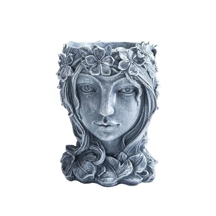 Beauty Statue Flower Pot Resin Planter Vase Flower Arrangement Home ...