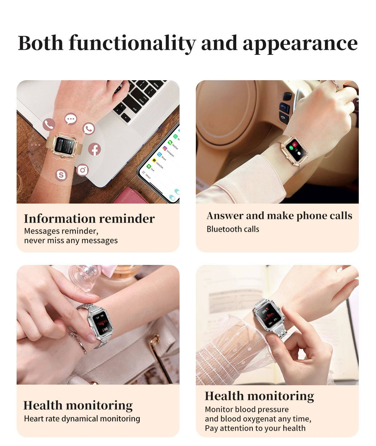 Square Dial Smartwatch – Gflashy