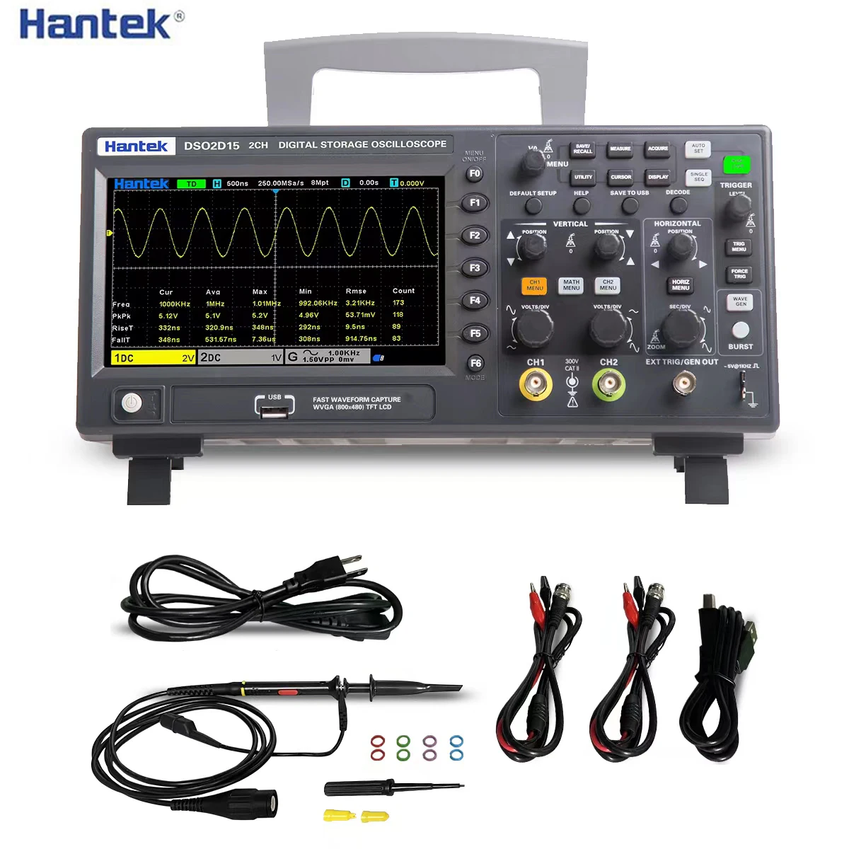 Hantek-Signal-Generation-DSO2D15-Digital-Storage-Oscilloscopes-USB ...