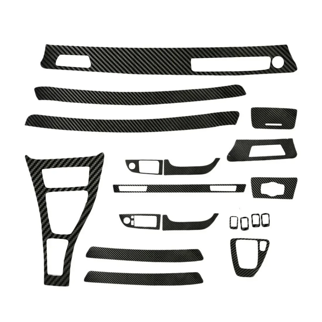 5D-Interior-Carbon-Fiber-Vinyl-Trim-Decal-For-BMW-3-Series-E90-2005 ...
