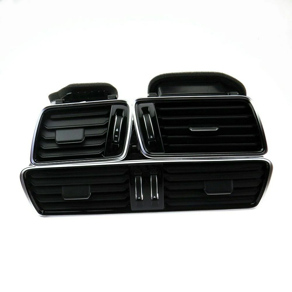 HONGGE 3Pcs LHD Black Piano Paint Cold Air Vent Nozzle Kit for VW CC ...