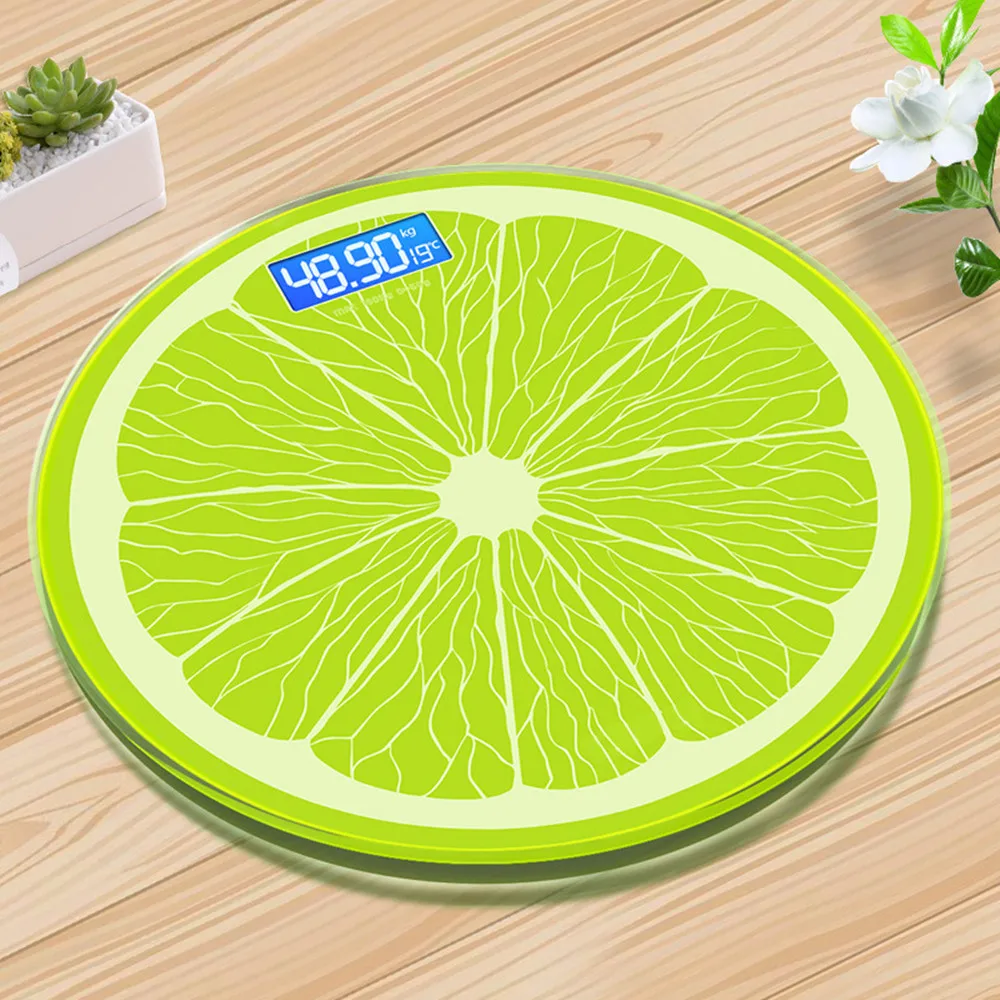 Pèse-Personne,Balance numérique à corps rond, en verre trempé, pour la ...