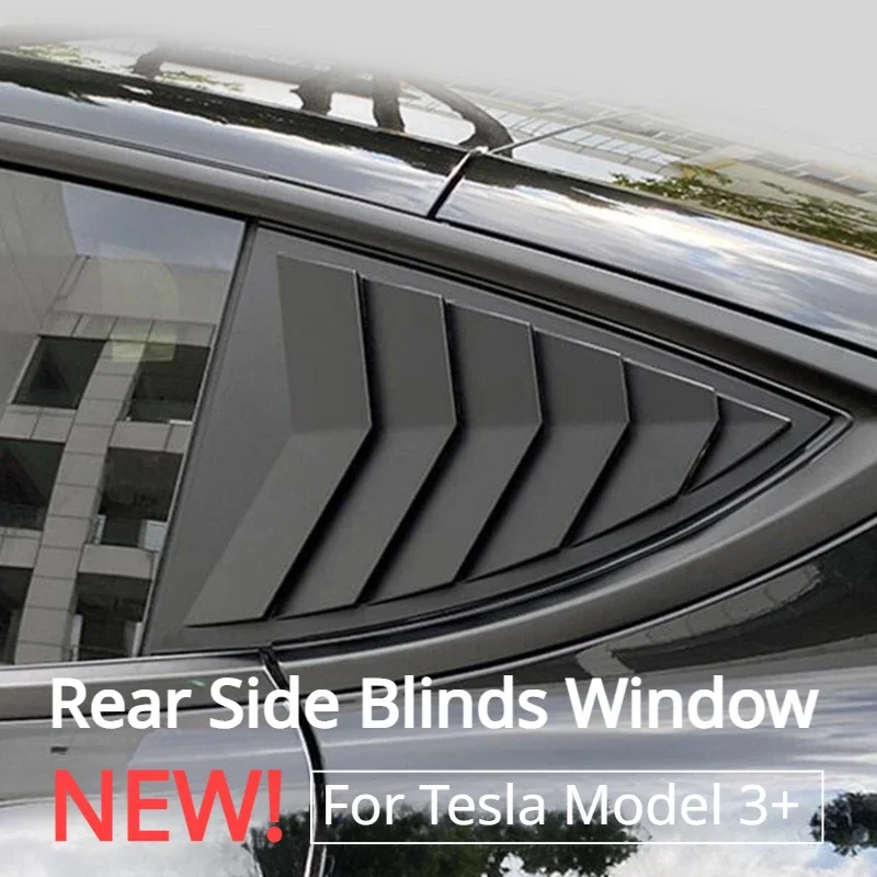 For-Tesla-Model-3-Rear-Side-Blind-Window-Rear-Triangle-Window-Spoiler ...