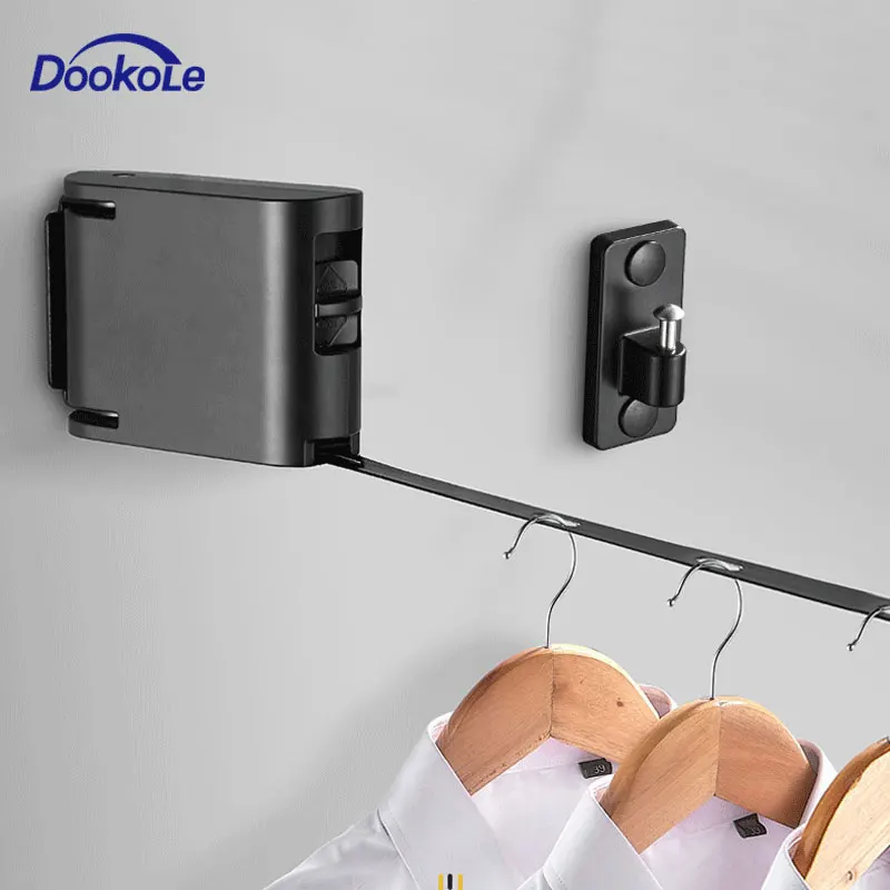 DOOKOLE Retractable Clothesline, Adjustable Clothes Line Retracting ...