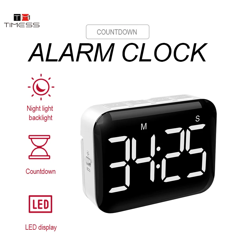 Digital Screen Kitchen Timer Large Display Digital Timer Square Cooking ...