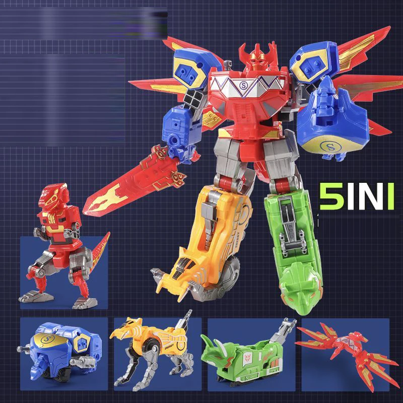 Transforming-Robot-Animal-Warriors-5-In-1-Manual-Assembly-DIY-Toys ...