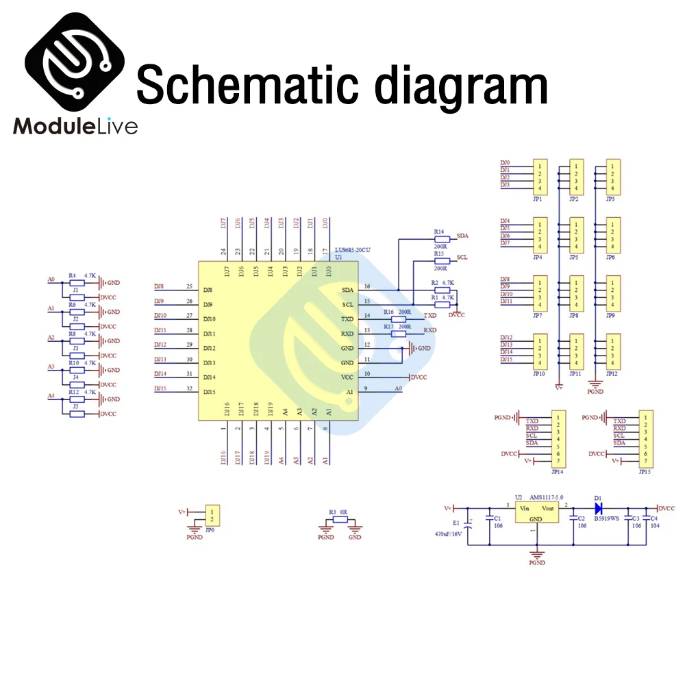 16 Csatornás 12-Bites Pwm/Szervo Driver-I2C Interfész Pcasteering Gear ...